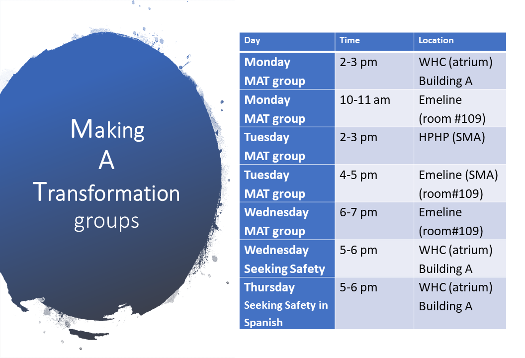 Medication Assisted Treatment (MAT)